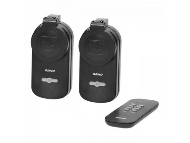OR-GB-429(GS) IP44 set 2+1 Wireless utičnica sa daljinskim upravljačem max. 1000W ORNO