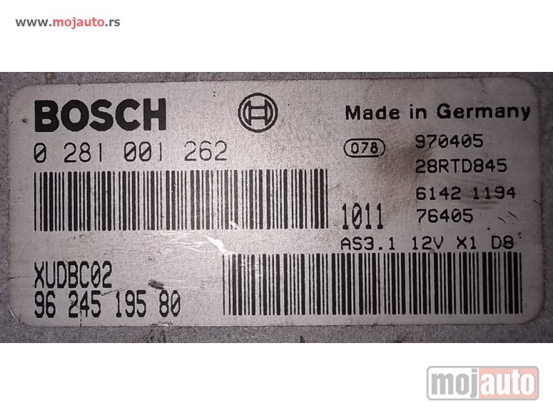 Pežo KOMPJUTER 0 281 001 262 BOSCH XUDBC02 - 96 245 195 80 Citroen Peugeot