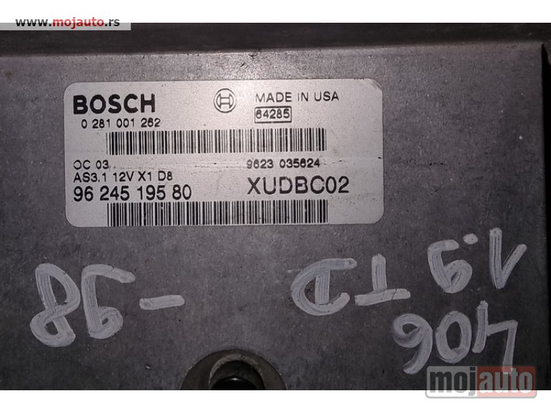 Pežo KOMPJUTER 0 281 001 282 BOSCH XUDBC02 Citroen Peugeot 96 245 195 80