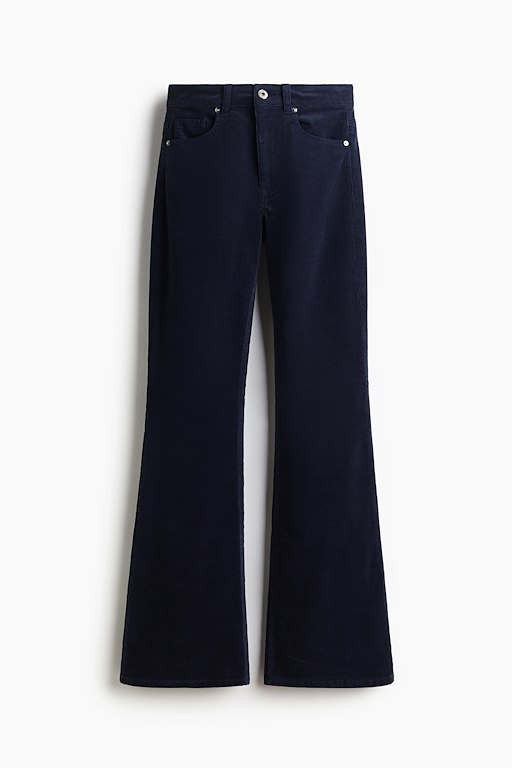 Zvonaste pantalone od rebrastog somota
