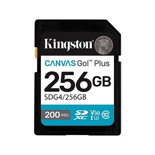 MEM SD 256GB Canvas Go! Plus Kingston SDG4/256GB
