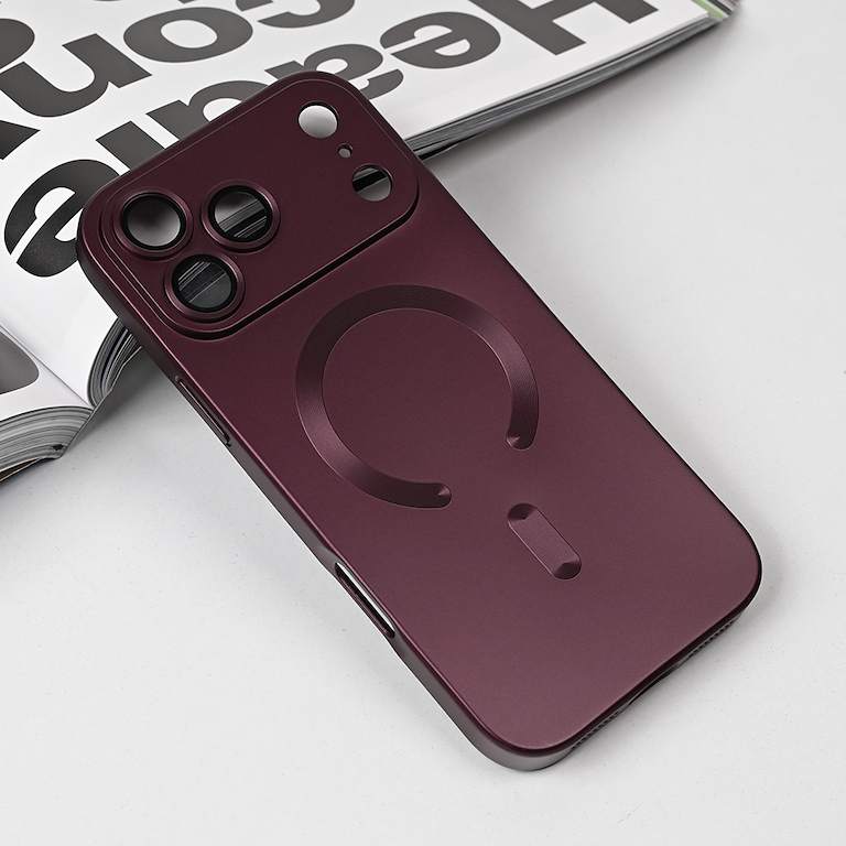Zastitna maska (futrola) Magsafe Chrome - iPhone 17 Pro Max 6.9 bordo