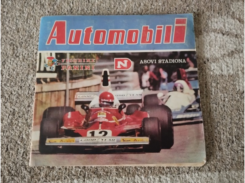 Album Automobili Panini - Fali samo jedna slicica
