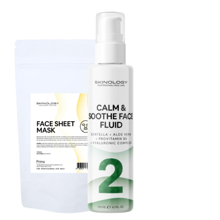 2 Calm & Soothe Face Fluid + Sheet Masks