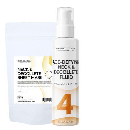 4 Age-defying Neck and Decollete Fluid + Sheet Masks