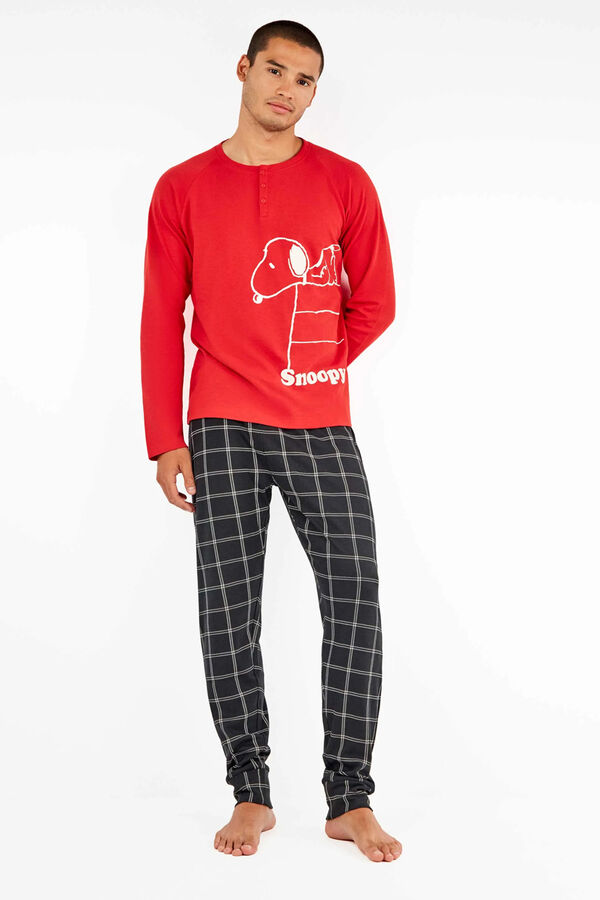 Snoopy interlock jersey-knit men's pyjamas set