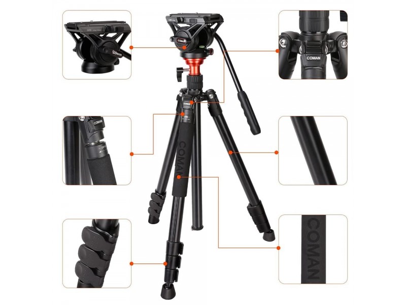 NOV *COMAN VIDEO STATIV DF06 SA Q5S GLAVOM*230e