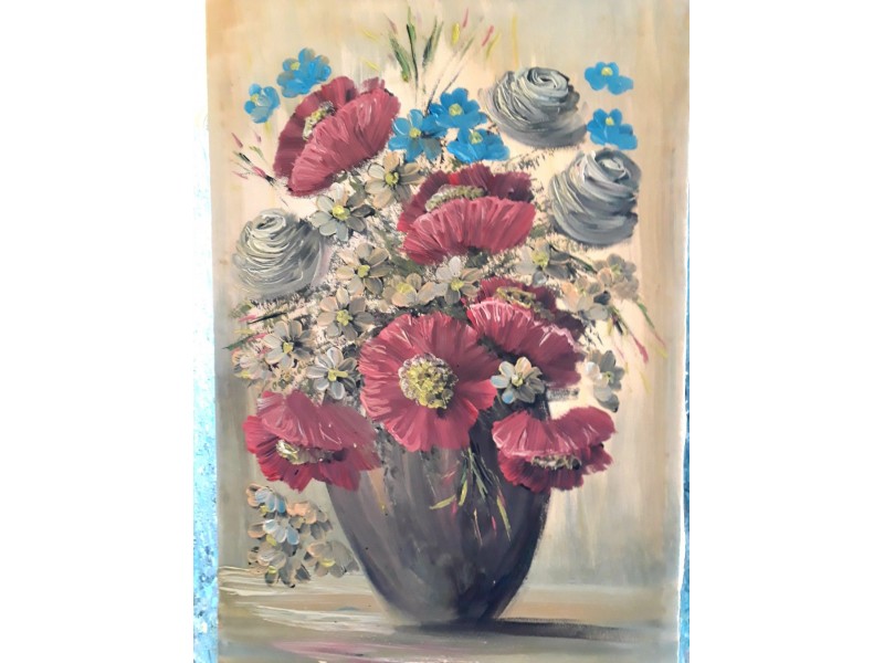 cvetni san 70x50cm ulje na platnu