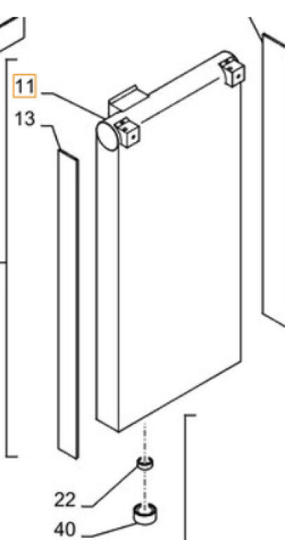Case LN004110 hladnjak ulja za CX245D CX245DSR CX245DSRLC građevinske mašine