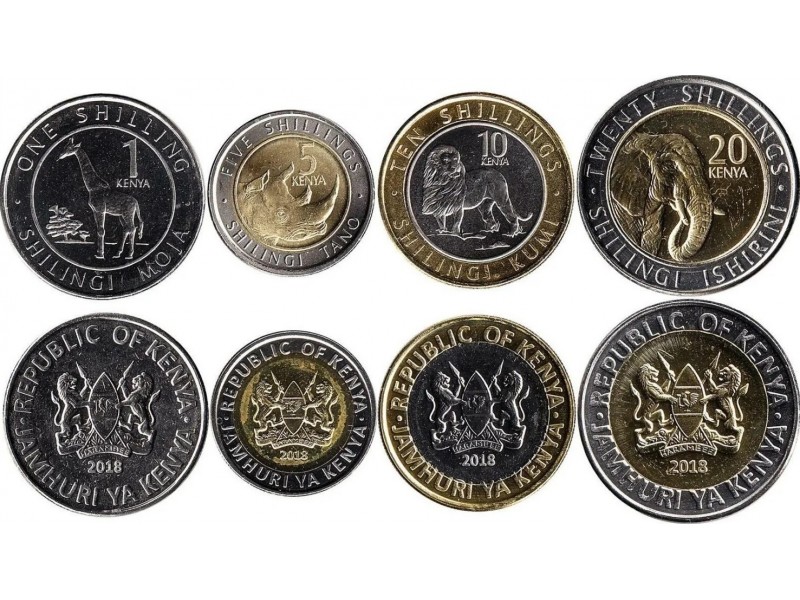 KENYA set 4 kovanice 2018 UNC