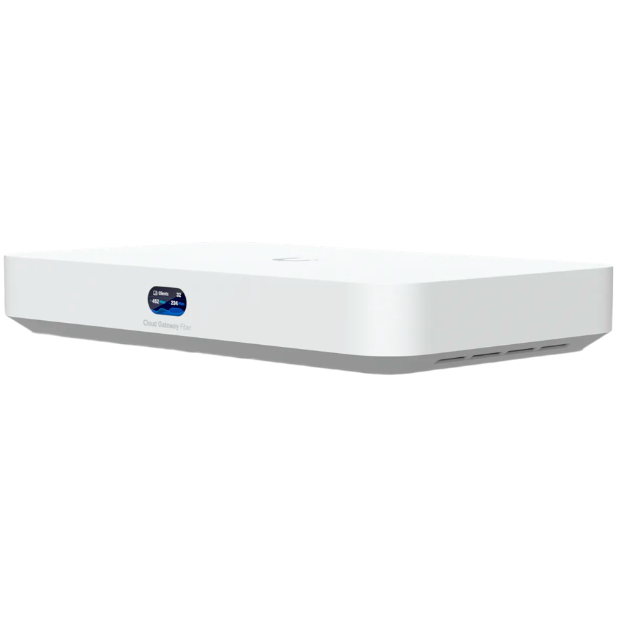 Ubiquiti UniFi UCG-Fiber-EU Desktop 10G Cloud Gateway with integrated PoE switch, Includes full UniFi application suite for device management, 5 Gbps routing with IDS/IPS, 10G SFP+ and (1) 10 GbE ...