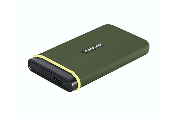 Transcend External SSD 1TB, ESD380C, 3D NAND, USB 3.2 Gen 2x2, Type C, Military Green, TS1TESD380C