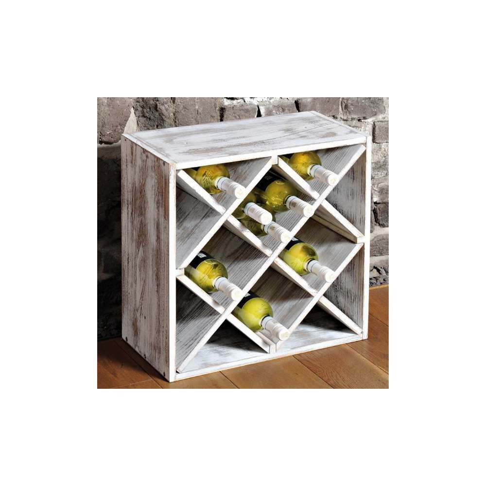 KESPER KSP69247 POLICA ZA VINO BELO DRVO 20 FLAŠA 50X50X25CMID: EK000772023