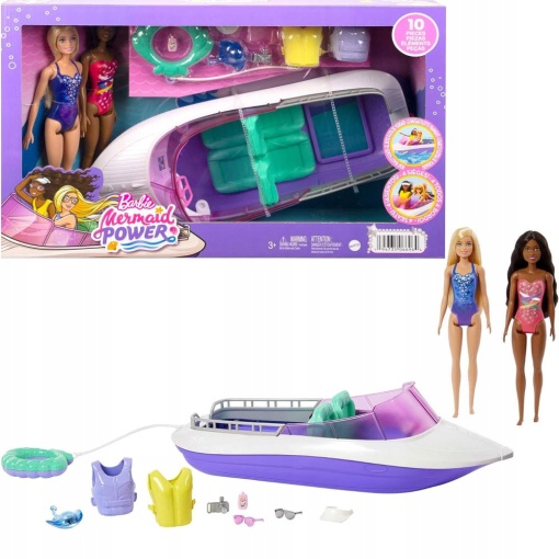 Barbie set sa dve lutke i čamcem