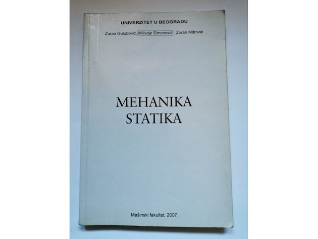 Mehanika statika - Zoran Golubovic