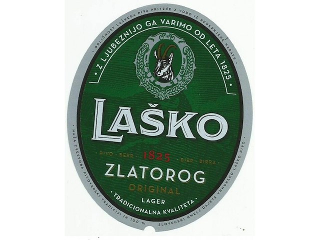 ZLATOROG LASKO pivo etiketa
