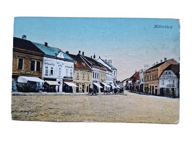 Mitrovica – Glavni trg, kolor razglednica 1910.g