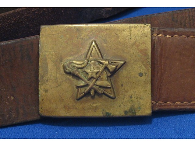 JUGOSLAVIJA stari VATROGASNI kozni kais sa kopcom
