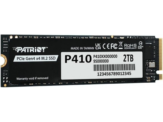 Vrhunski SSD M.2 NVME PAtriot P410 2TB GEN 4!