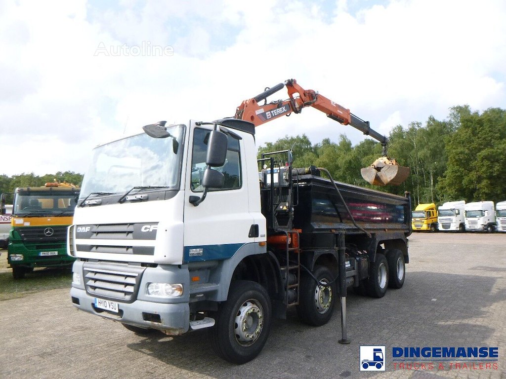 DAF D.A.F. CF 85.360 8X4 RHD tipper + Terex 118.2 VGL-A15 kiper