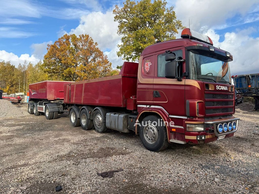 Scania R 124 400 hp 8x4 tipper manual full steel kiper