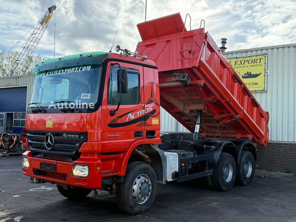 Mercedes-Benz Actros 3346 MP2 Kipper 6x6 Manual Gearbox V6 Big Axle's Good Con kiper
