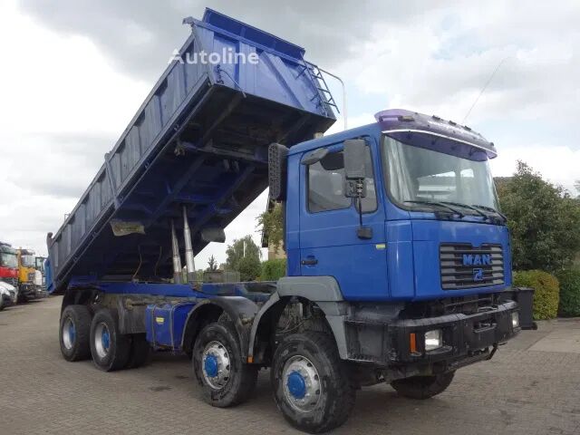 MAN 35.414 8x8 meiller kipper manual diesel pomp kiper