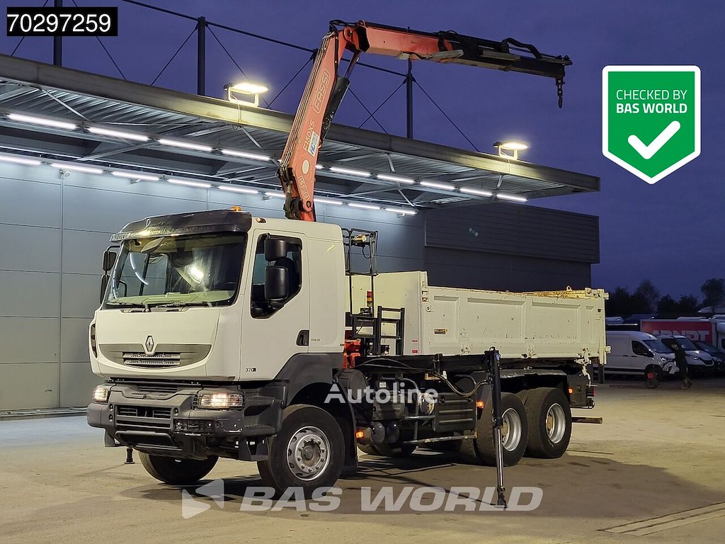 Renault Kerax 370 Kerax 6X4 Fassi F150AXS.22 Crane 10m3 2-side tipper Bi kiper