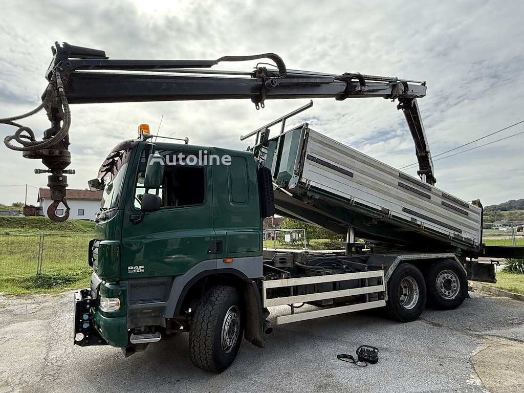 DAF 26.410 6x2 Kipper 3 side wirh crane HMF 1520 kiper