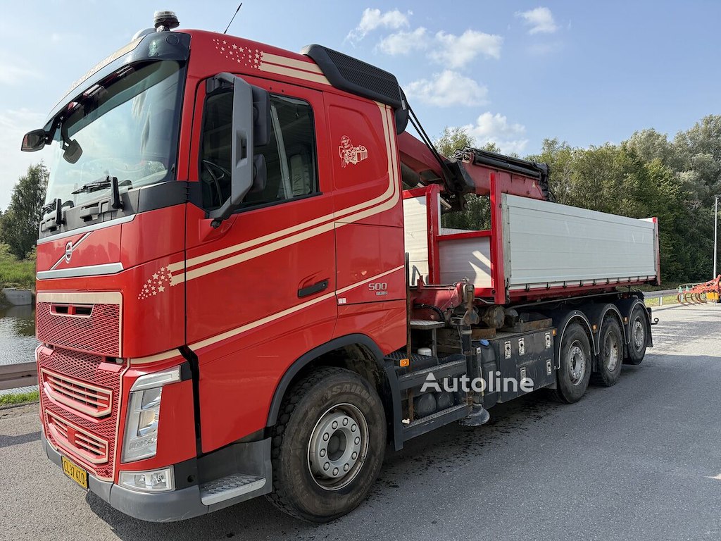 Volvo FH500 HMF 3220K6 kamion s ravnom platformom