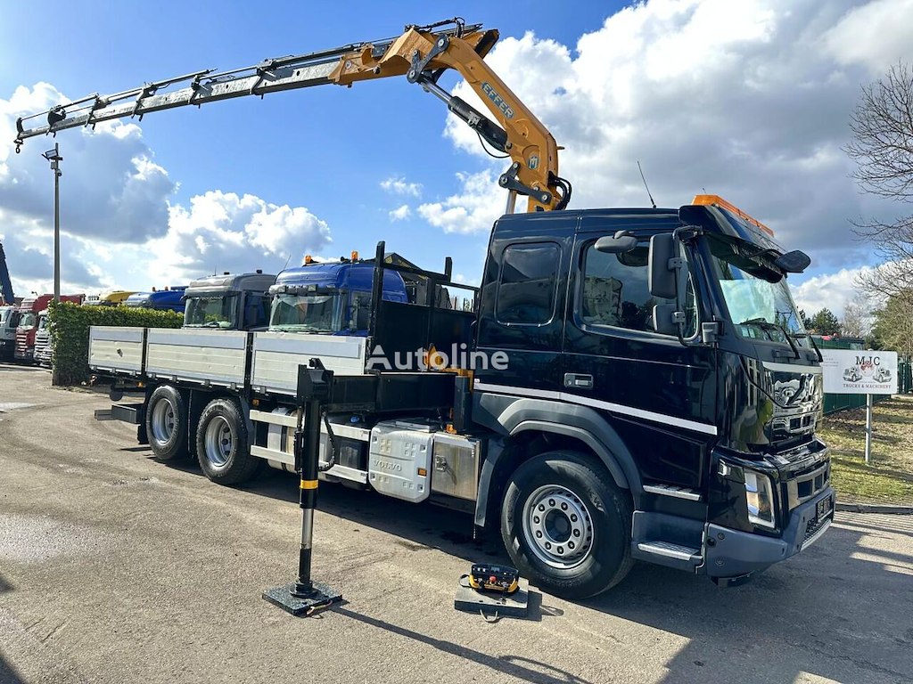 Volvo FMX 370 6x2 PLATFORM 6M35 + CRANE EFFER 215/6S -*127.000km* - LI kamion s ravnom platformom