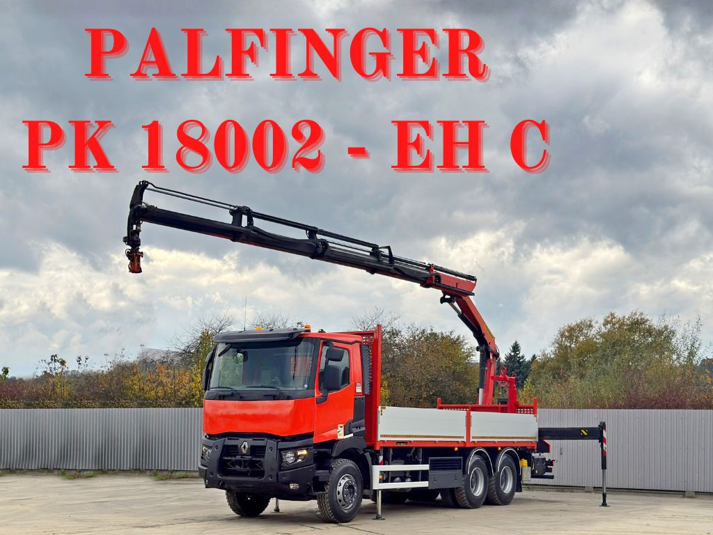 Renault C430 * PALFINGER PK 18002 - EHC + FUNK/ 6x4 kamion s ravnom platformom