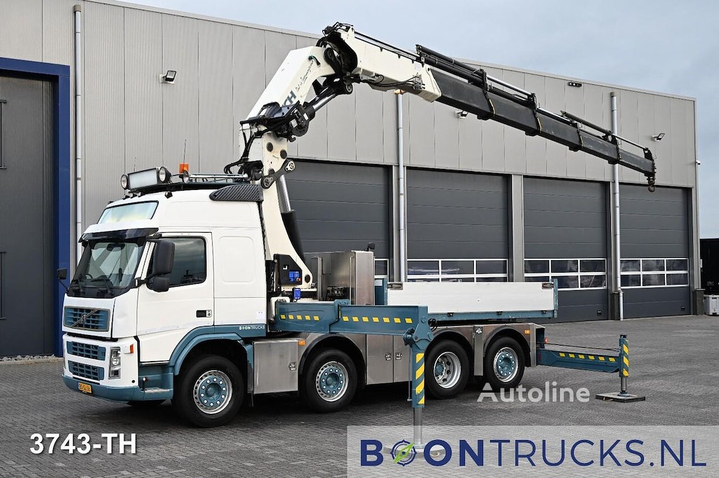 Volvo FM 480 8x2 R + HMF THOR 8520 K5 | 85 T/M CRANE * WINCH * MANUAL kamion s ravnom platformom