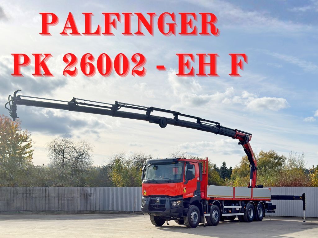 Renault C430 * PALFINGER PK 26002 - EH F + FUNK/ 8x4 kamion s ravnom platformom