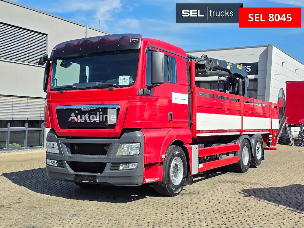 MAN TGX 26.400 6x2-2 LL Ohne Fernbedienung / Palfinger 18001L / Lenk kamion s ravnom platformom
