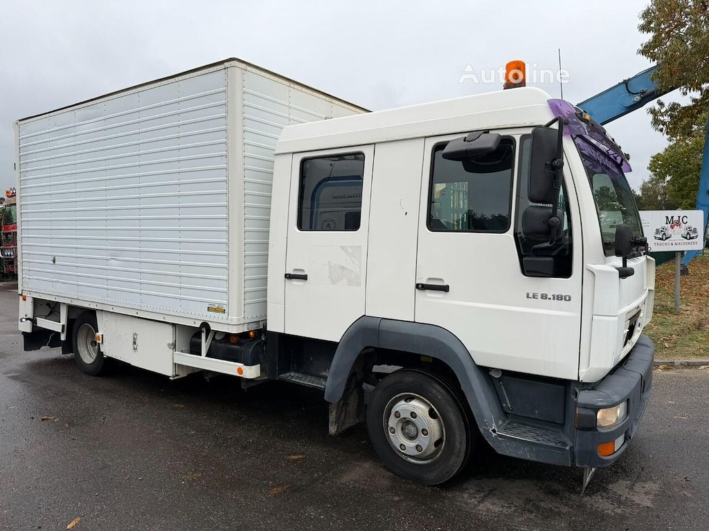 MAN LE 8.180 CLOSED BOX / KOFFER - DOKA - MANUAL GEARBOX - *248.000k kamion furgon