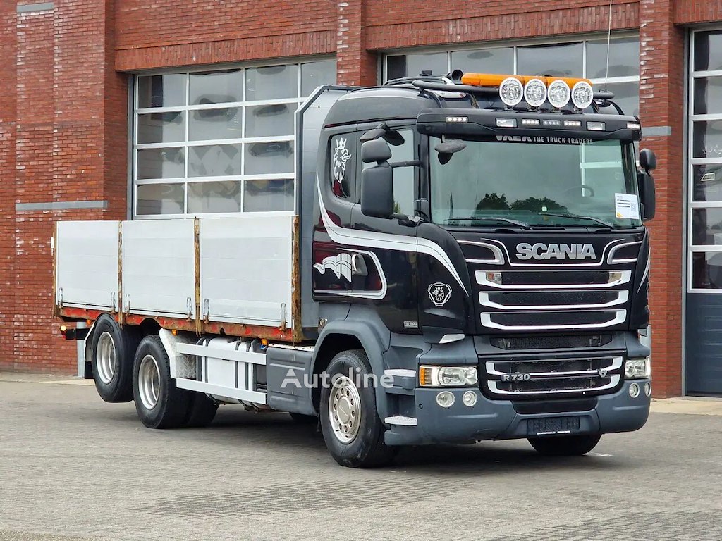 Scania R730 6x2 Steel / air, Retarder, 4500 wheelbase, 10 wheels, open kamion furgon