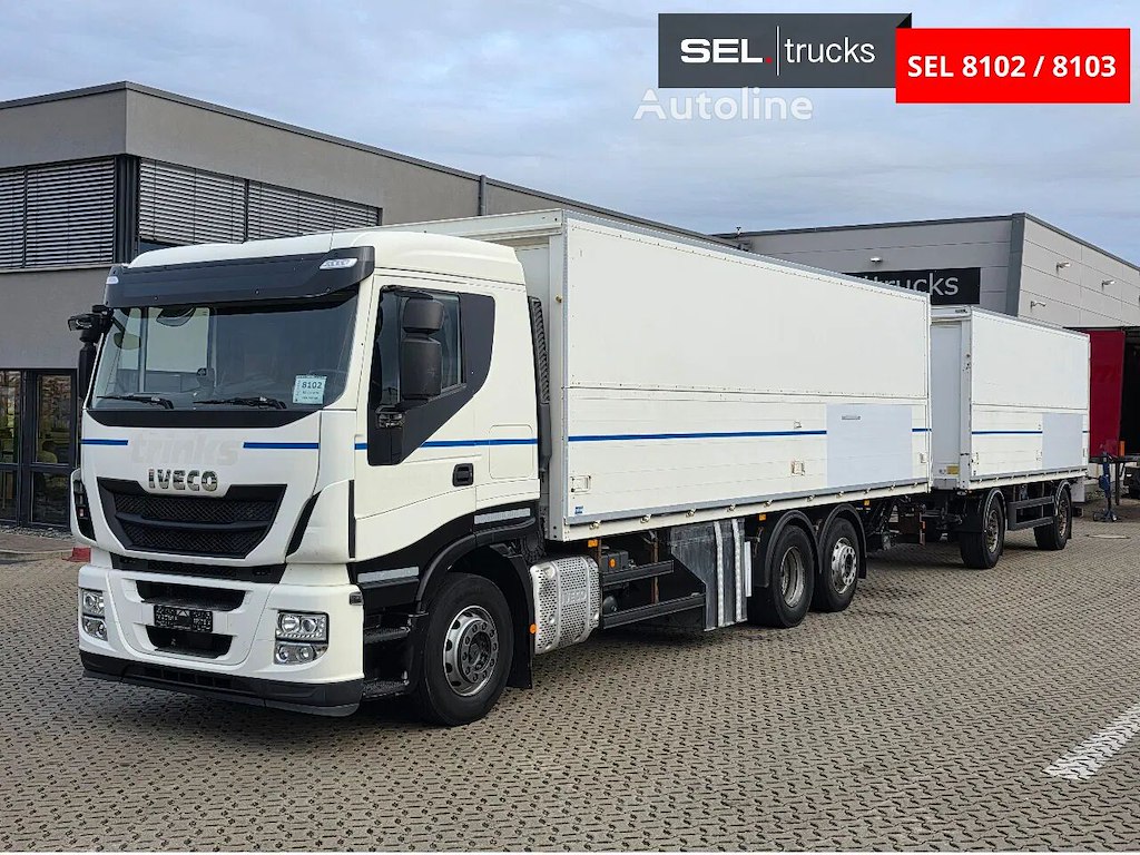 IVECO Stralis 460 kamion furgon + prikolica furgon