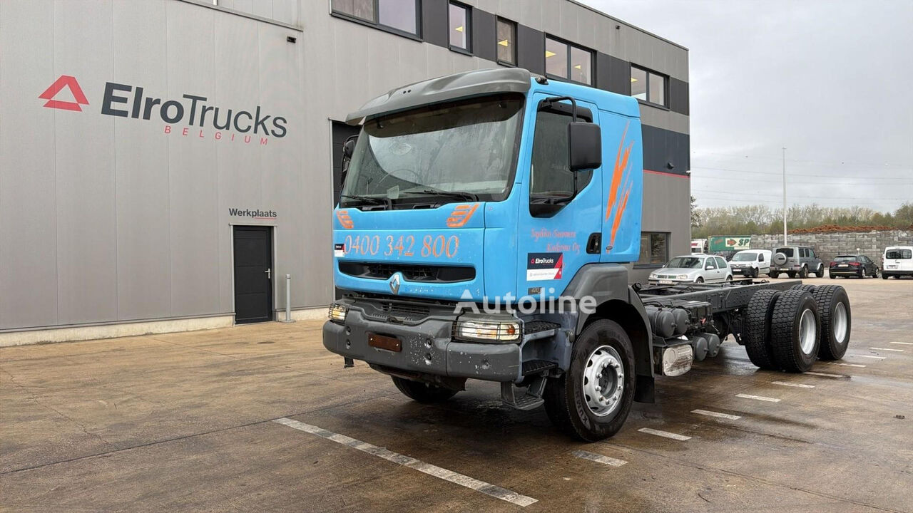 Renault KERAX 420 (LAMES / GRAND PONT / STEEL SUSP. / BIG AXLE / MANUAL kamion šasija