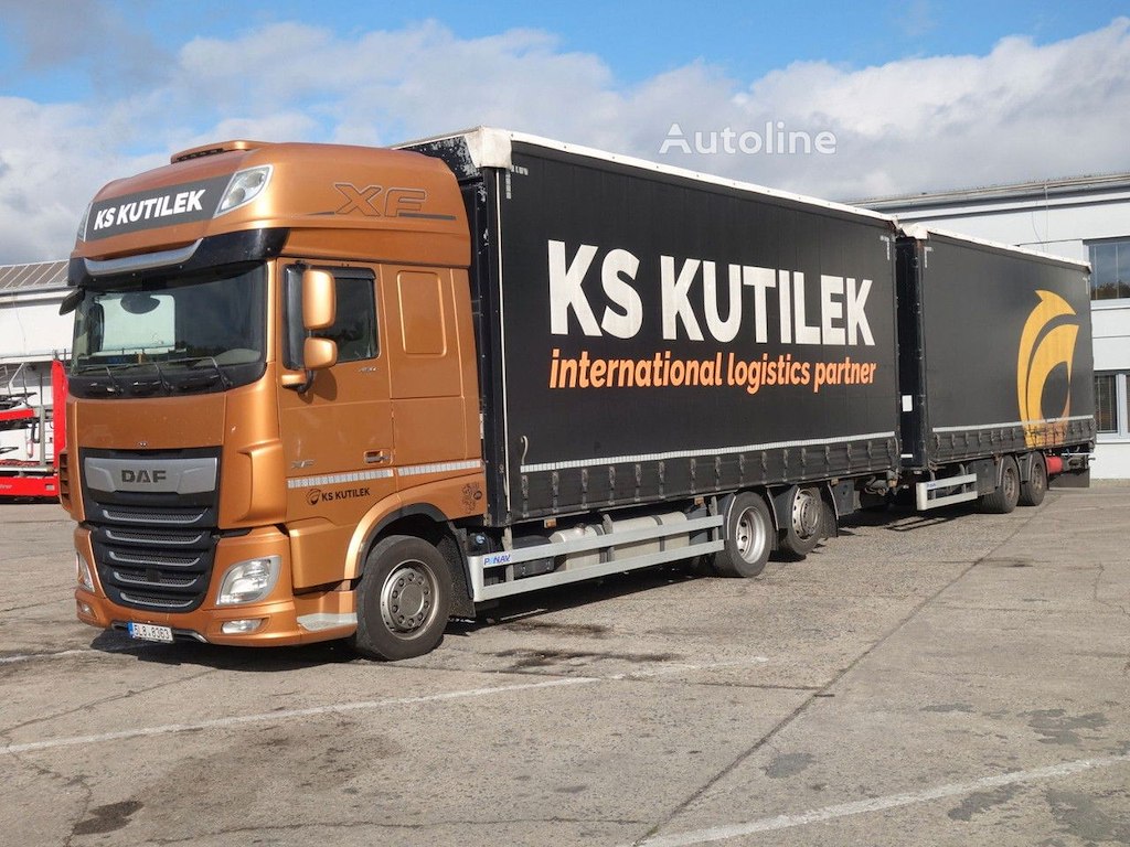 DAF XF 480 SSC kamion sa klizna zavesa cerada + prikolica sa kliznom ceradom