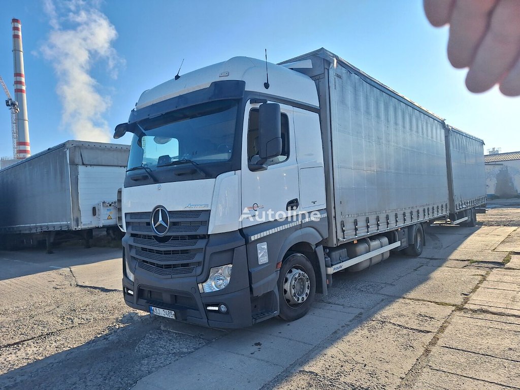 Prodaje se Mercedes-Benz ACTROS 1845 kamion sa kliznom ceradom na aukciji + prikolica sa kliznom ceradom
