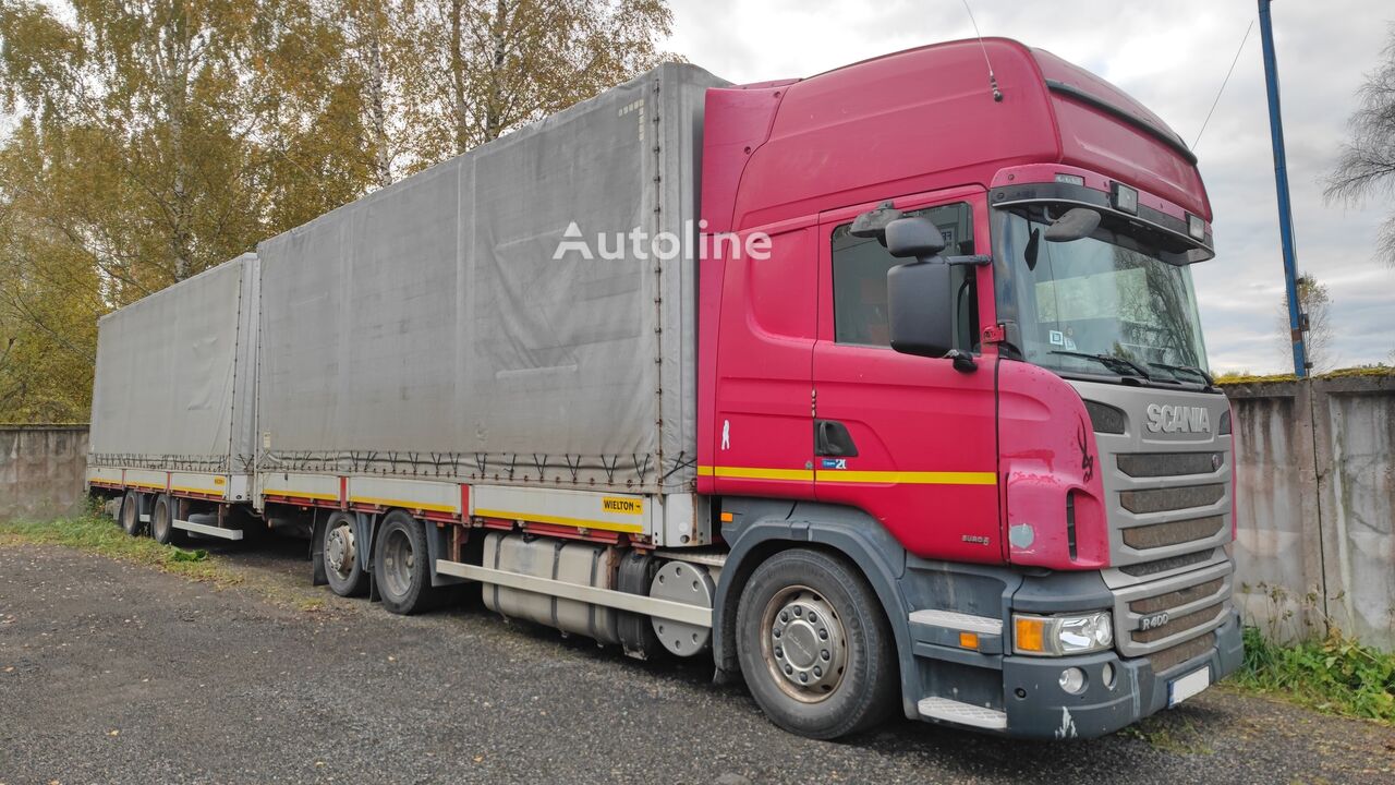 Scania R400 PDE kamion s ceradom + prikolica sa ceradom