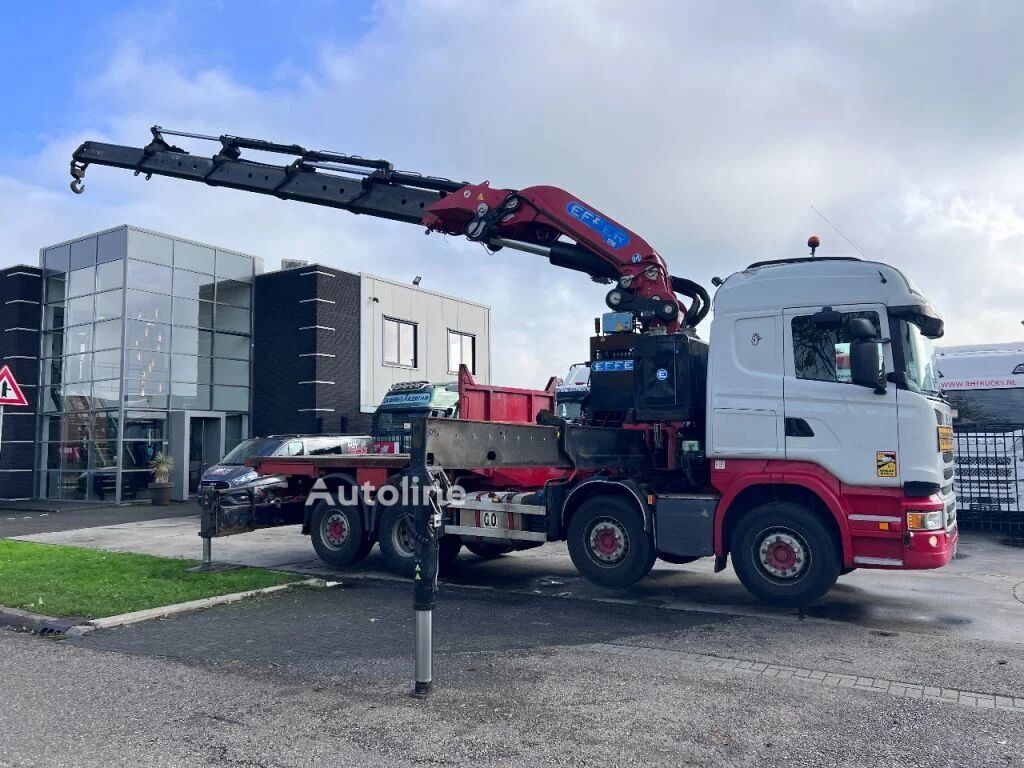 Scania R490 8X2 EURO 6 + EFFER 1750/4S + REMOTE kamion platforma