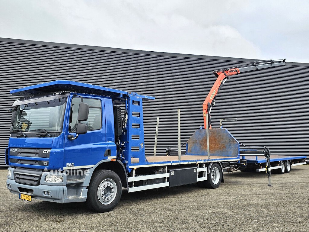 DAF CF 75.310 / TRAILER + PALFINGER CRANE/KRAN kamion za prevoz drva + šumarska prikolica