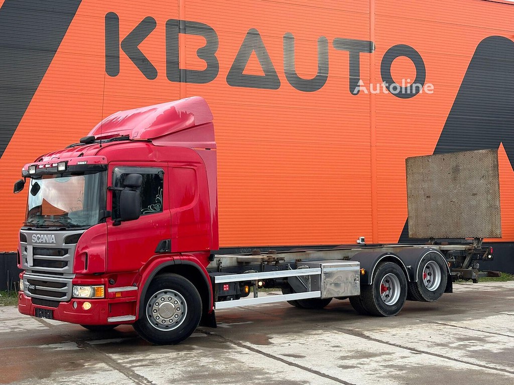 Scania P 440 6x2 RETARDER / CHASSIS L=7741 mm vozilo za prevoz kontejnera