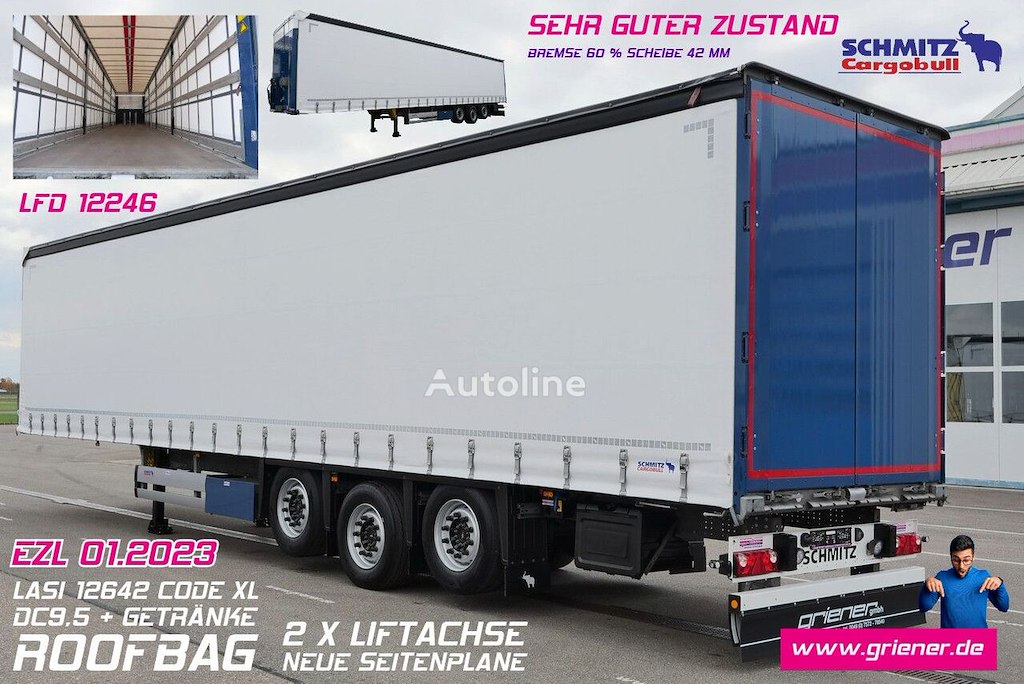 Schmitz Cargobull SCS 24 /12642 XL poluprikolica sa kliznom ceradom
