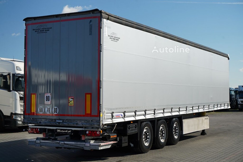 Schmitz Cargobull FIRANKA / WINDA ZAŁADOWCZA / 2x OŚ PODNOSZONA / KOSZ NA PALETY poluprikolica sa kliznom ceradom