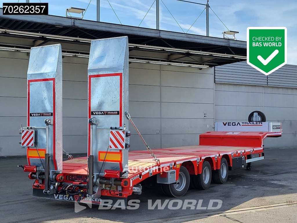 Nova Vega Lowbed 2 axles NEW Hydr. Ramps. Lift+Steering Axle poluprikolica sa niskom platformom