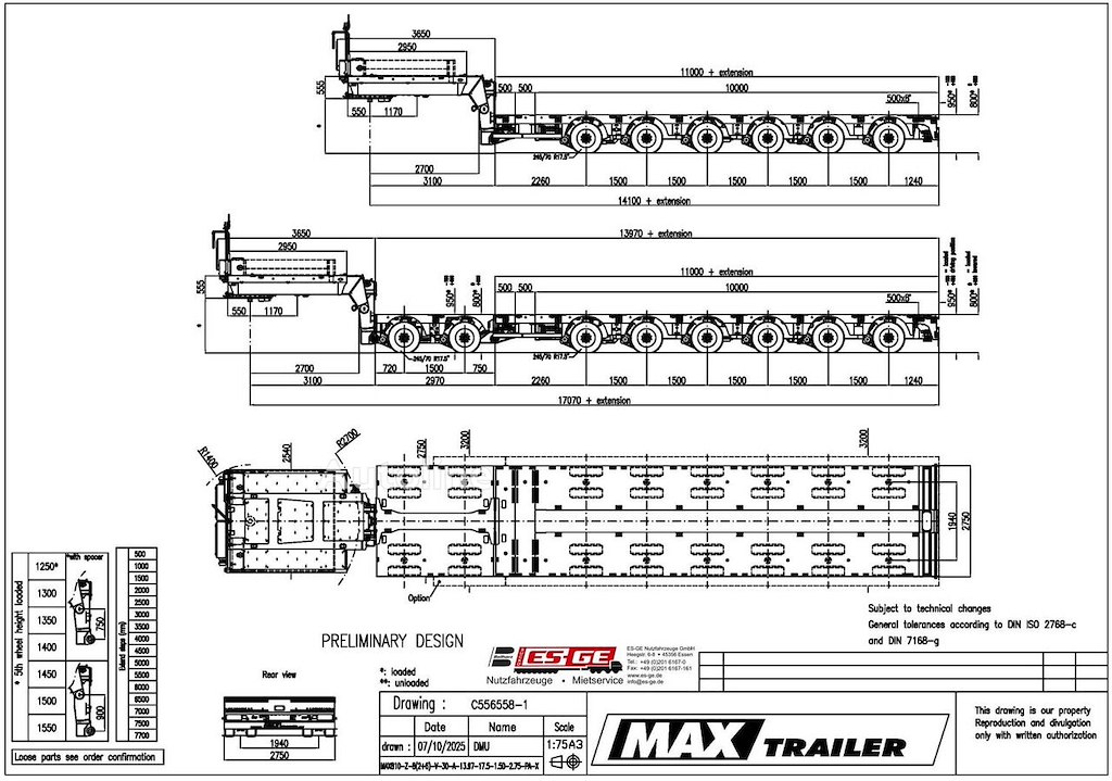 Nova Faymonville MAX Trailer MAX 810 2+6 PA-X poluprikolica sa niskom platformom