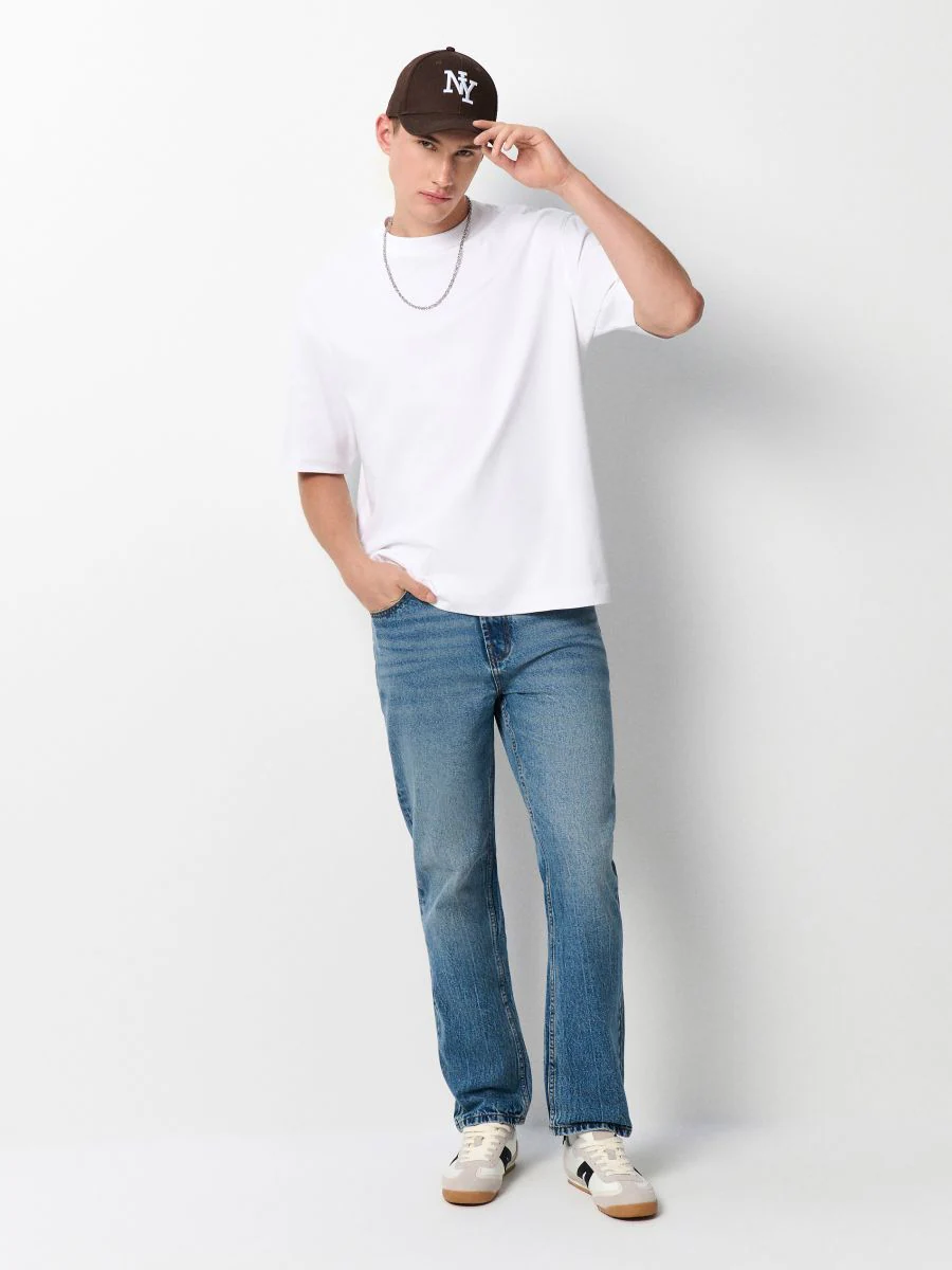 Straight fit farmerke